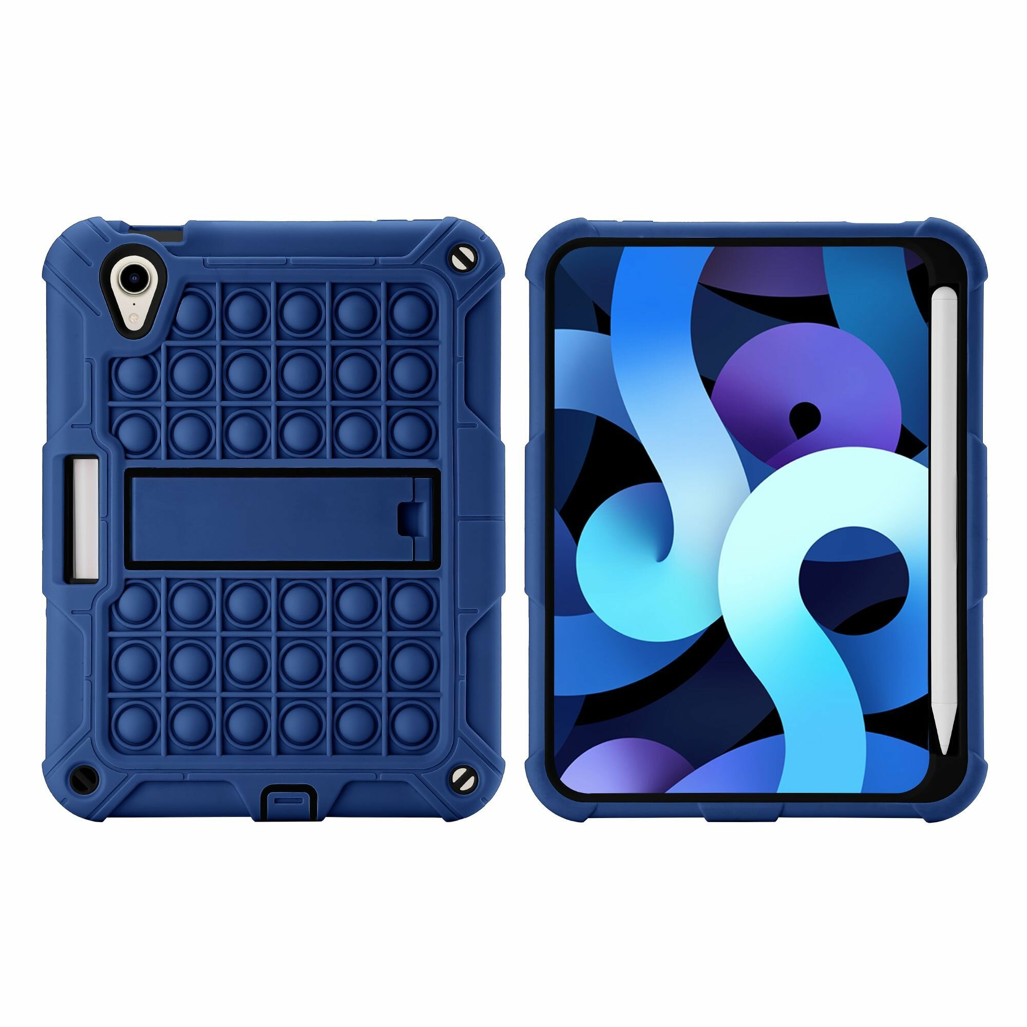 Чехол для iPad mini 6 / A17 Pro Антистресс pop-it темно-синий