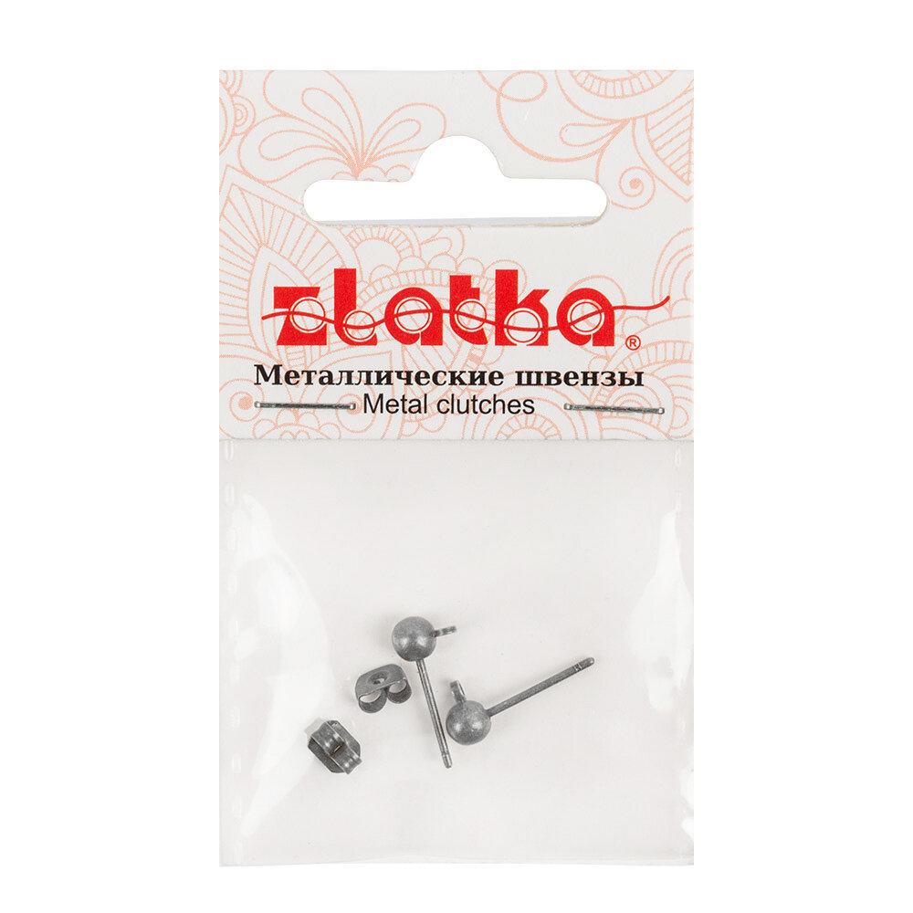 Zlatka Швензы гвоздики DC-075-JZ15 15 х 6 мм, набор 2 шт для серег ювелирная фурнитура цвет №01 под античную бронзу