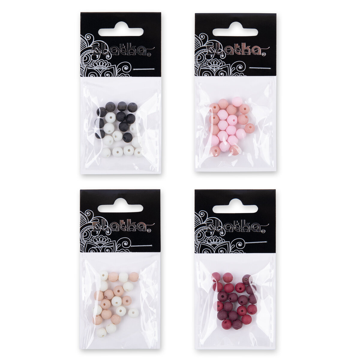 Бусина стеклянная Zlatka LVBD-01-KR08 6 мм, 20 шт в пакете с картонным еврослотом, стекло цвет №04 ассорти