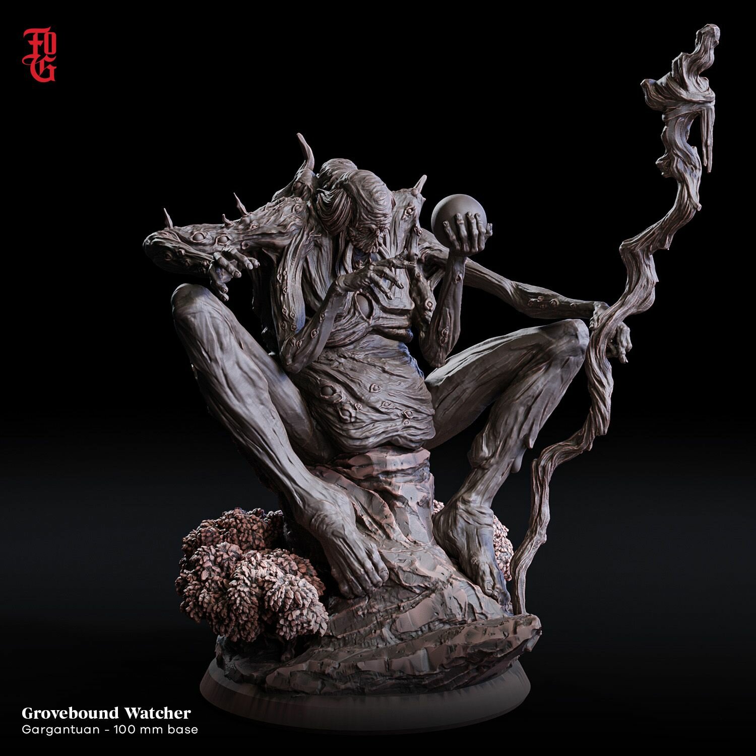 Миниатюра D&D "Страж рощи " 32 мм (DnD, Dungeons & Dragons, ДнД, Подземелья и Драконы, Pathfinder)