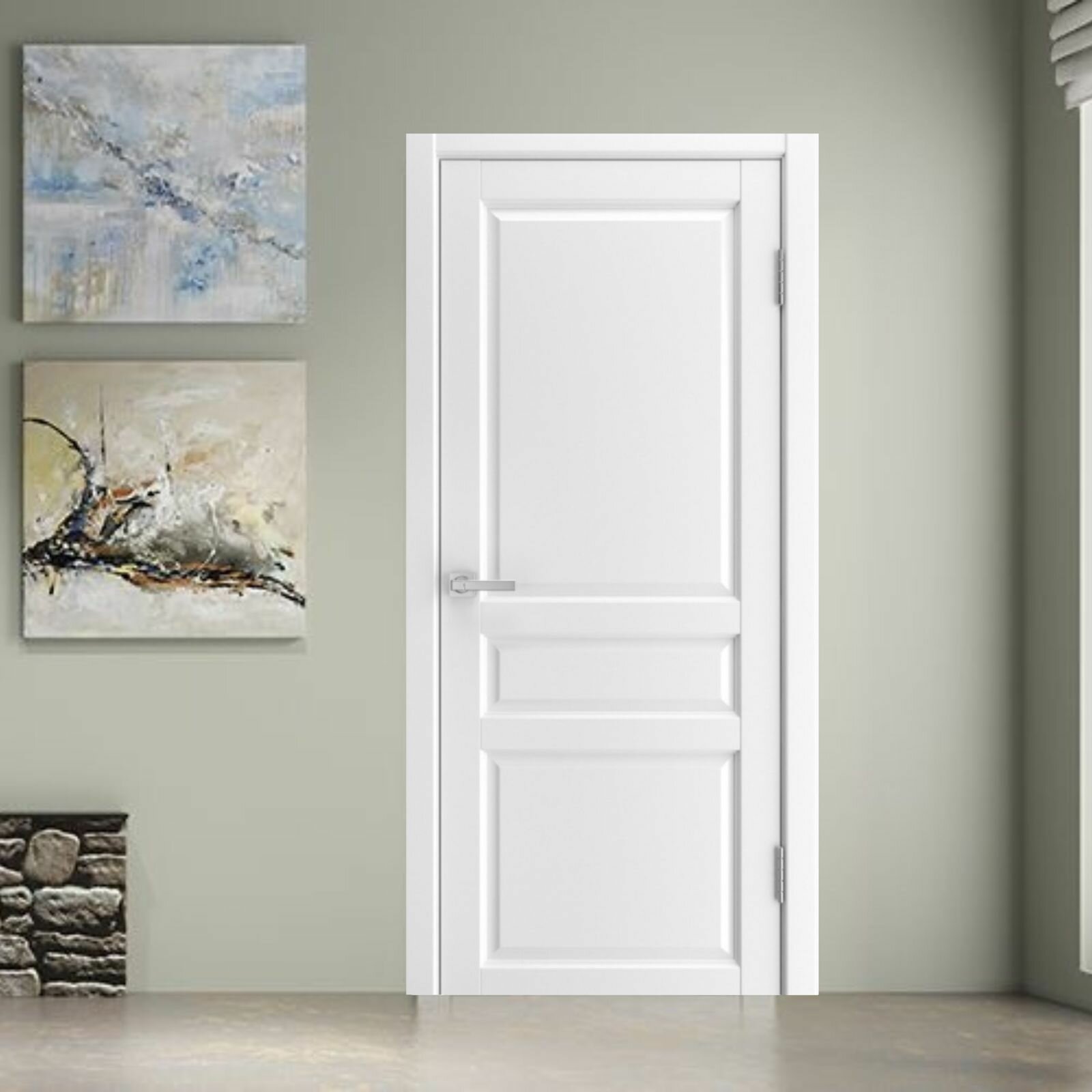 Дверь межкомнатная Gold (эмалит белый) Paputin's Doors 800 х 2000 мм