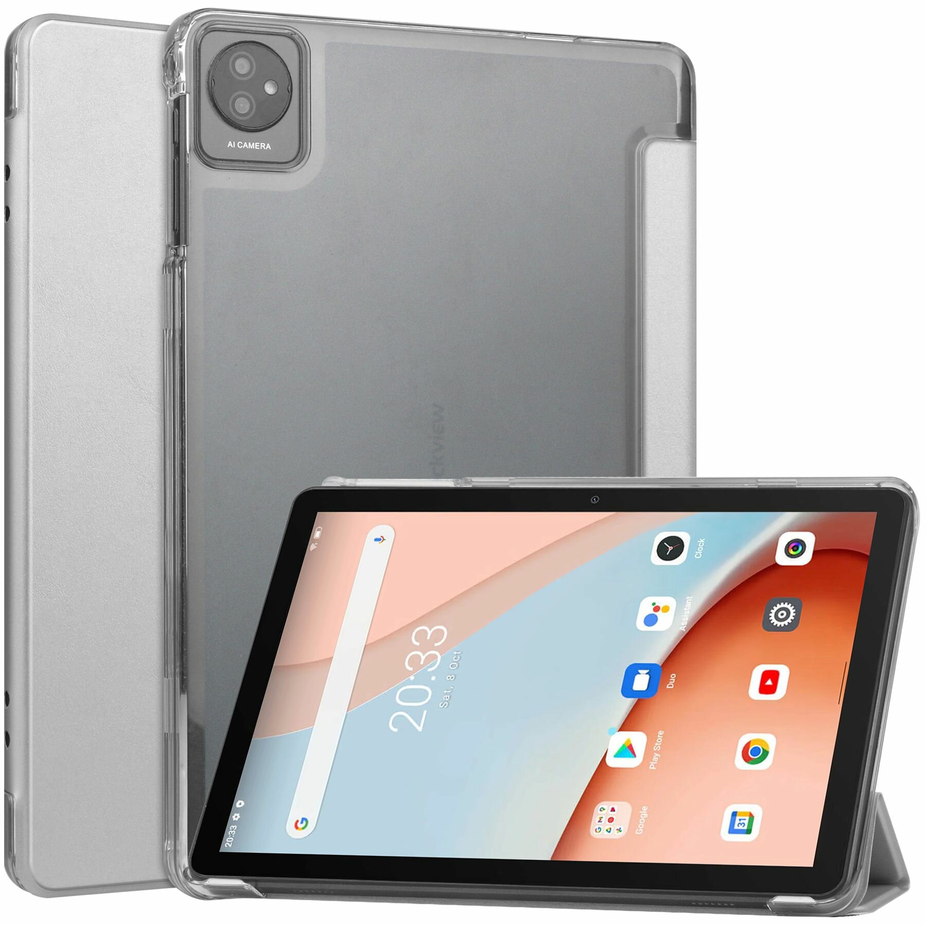 Чехол для Blackview Tab 8 Wifi / Tab 7 Wifi 10.1" серебристый