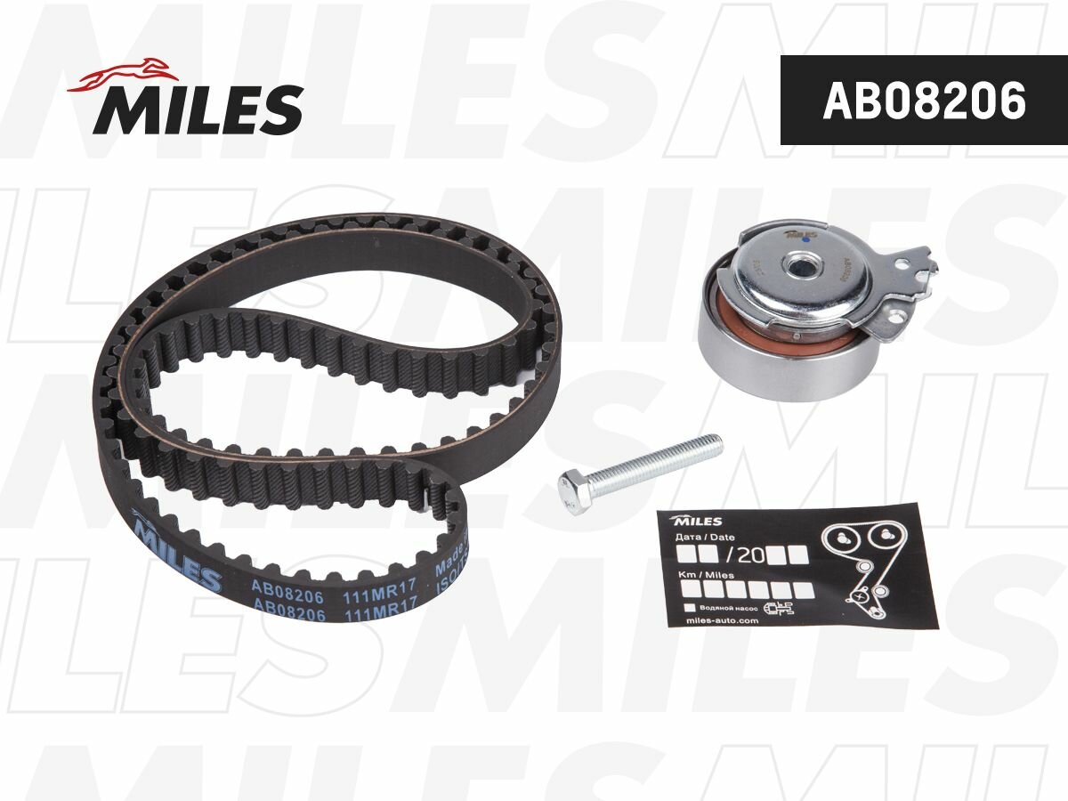 Комплект ремня ГРМ MILES AB08206, для OPEL/GM, 1.2-1.6, 8V