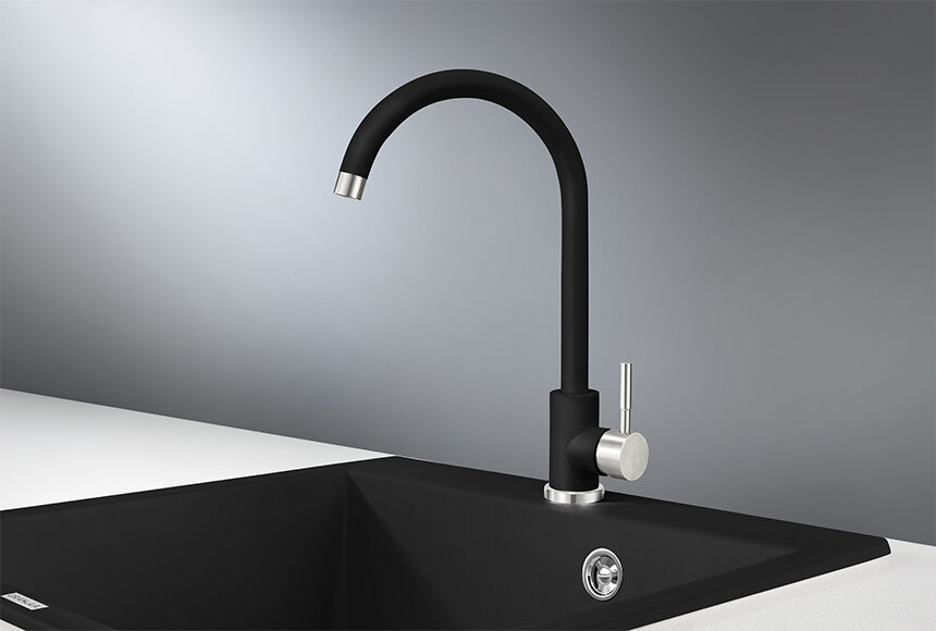 Смеситель для кухонной мойки GRANULA Standart ST-4031, турмалин