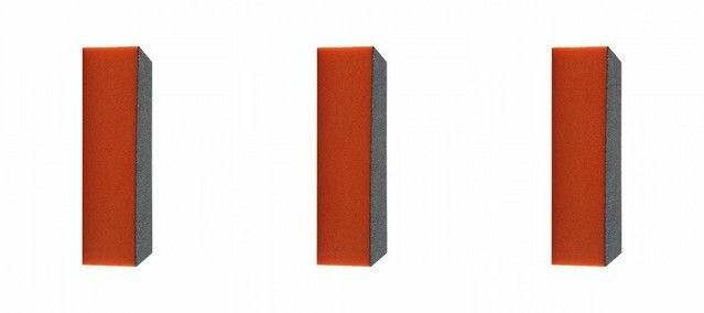 Lei бафик 4-х сторонний шлифовочный черный 3 штуки в упаковке