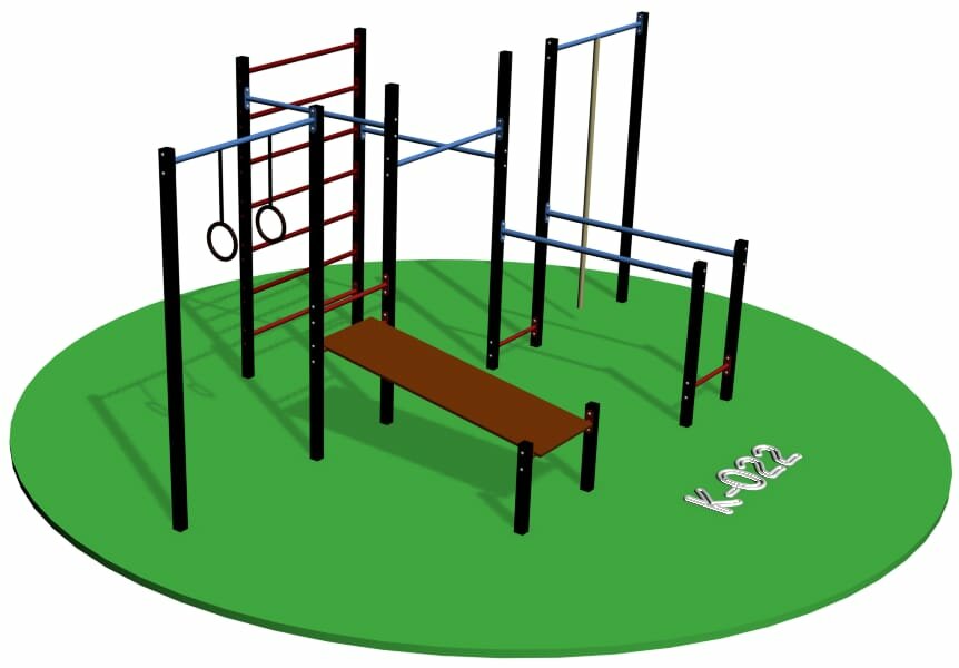 Воркаут SSWA K-022 для детей и взрослых, металл, цвет классический