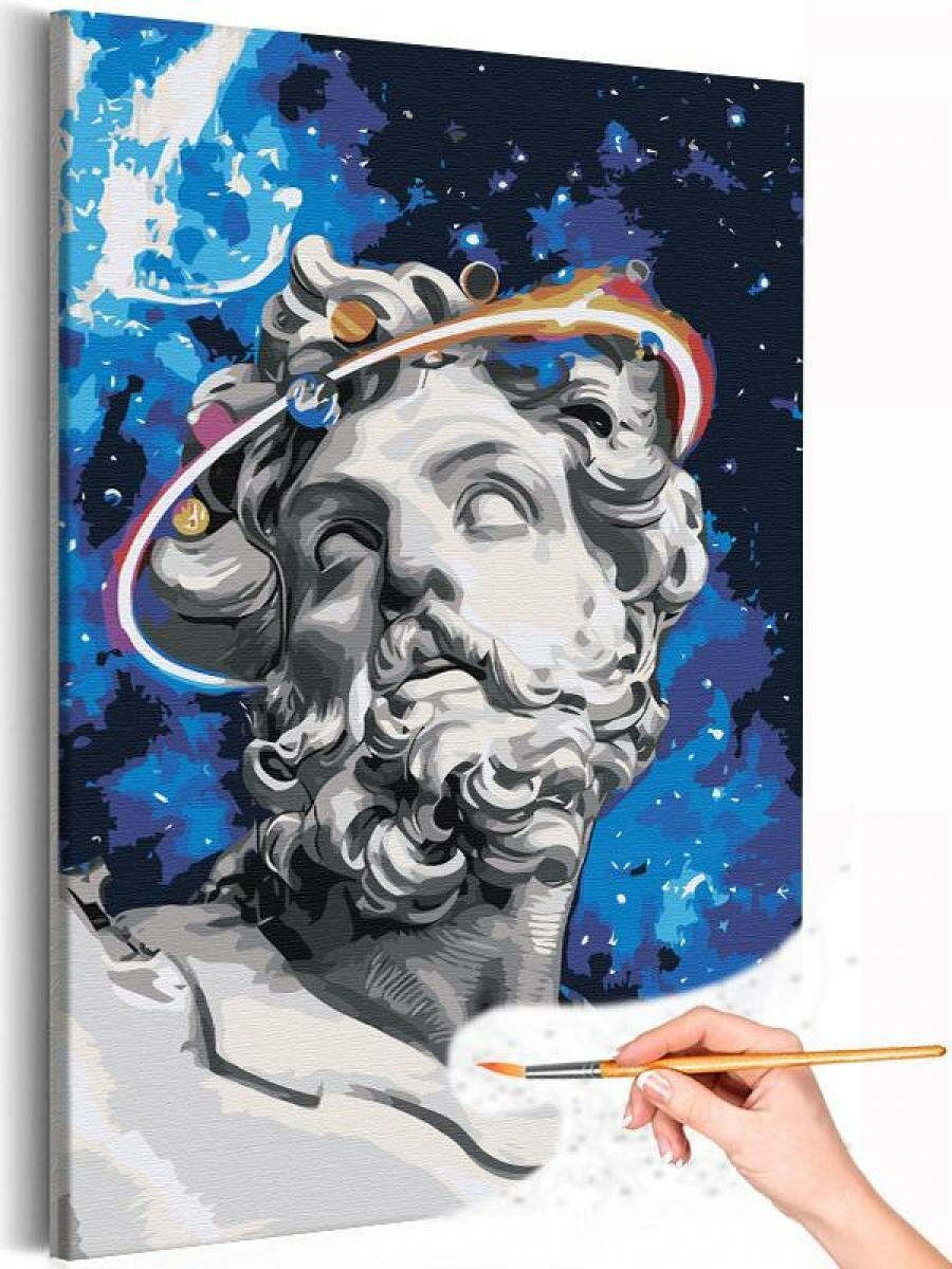 Скульптура Лонгин с планетами Мифология Космос Раскраска картина по номерам на холсте Давид арт 40х60