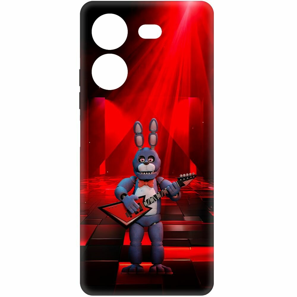 Чехол-накладка Krutoff Soft Case фнаф (FNAF) - Бонни с гитарой для TECNO Pova 5 черный