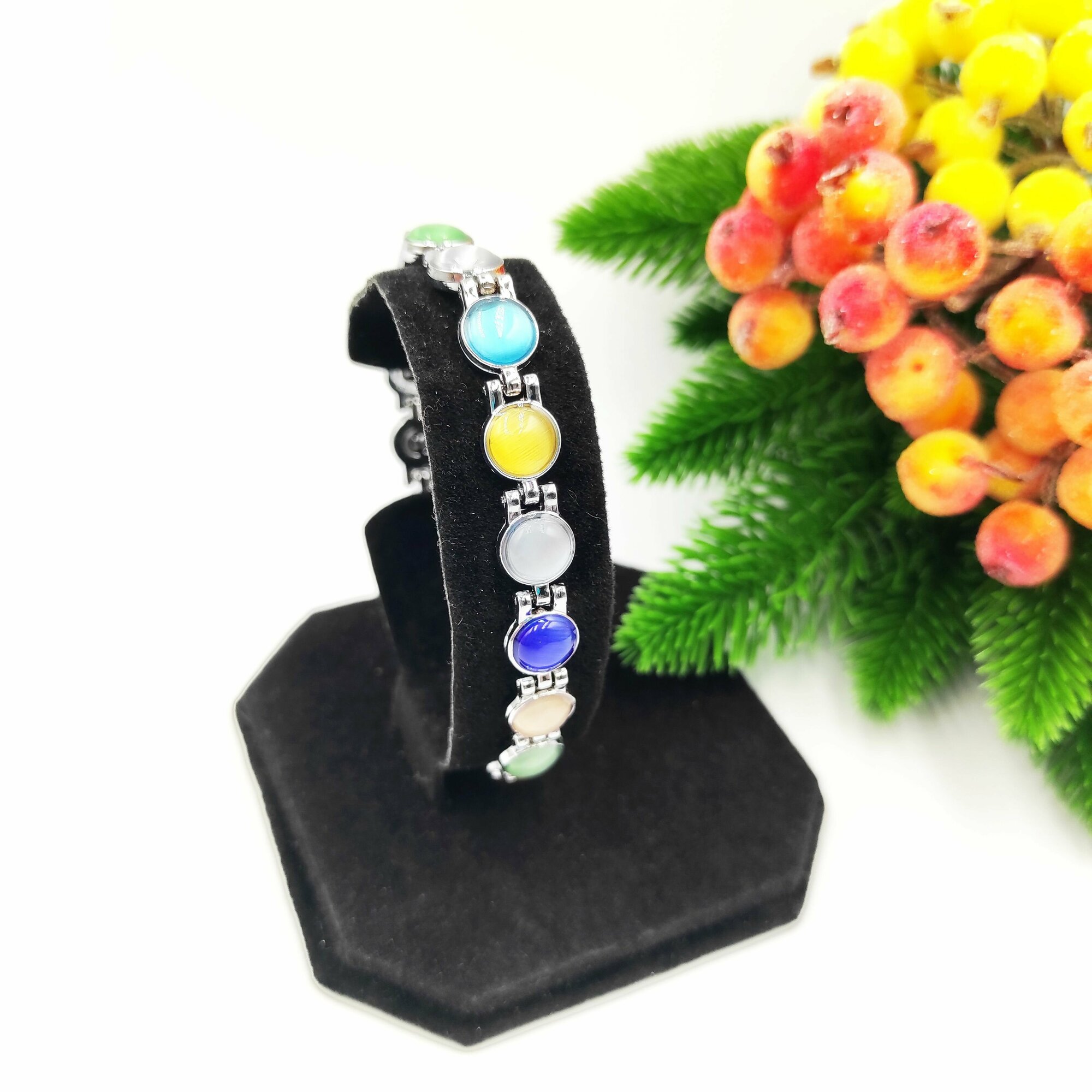 Браслет, искусственный камень