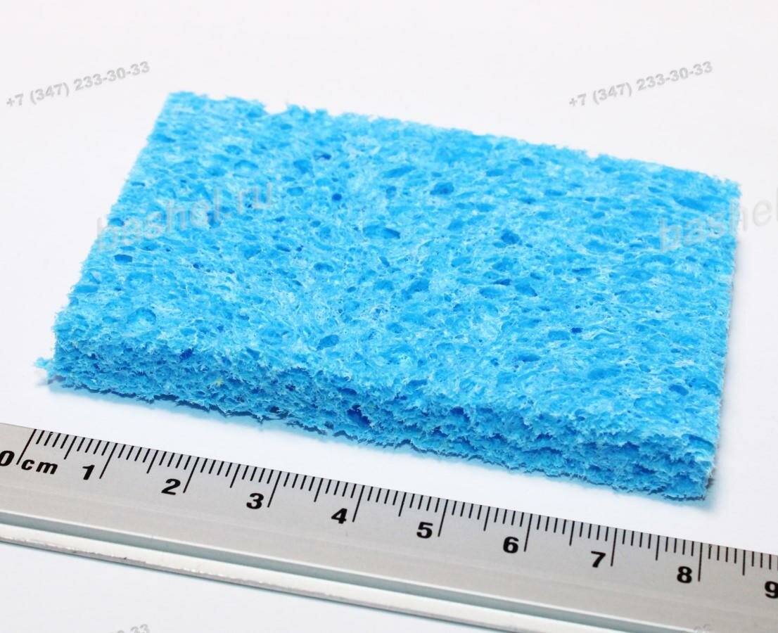 Губка для чистки паяльников ELEMENT (увлажненная) 80х52мм голубая