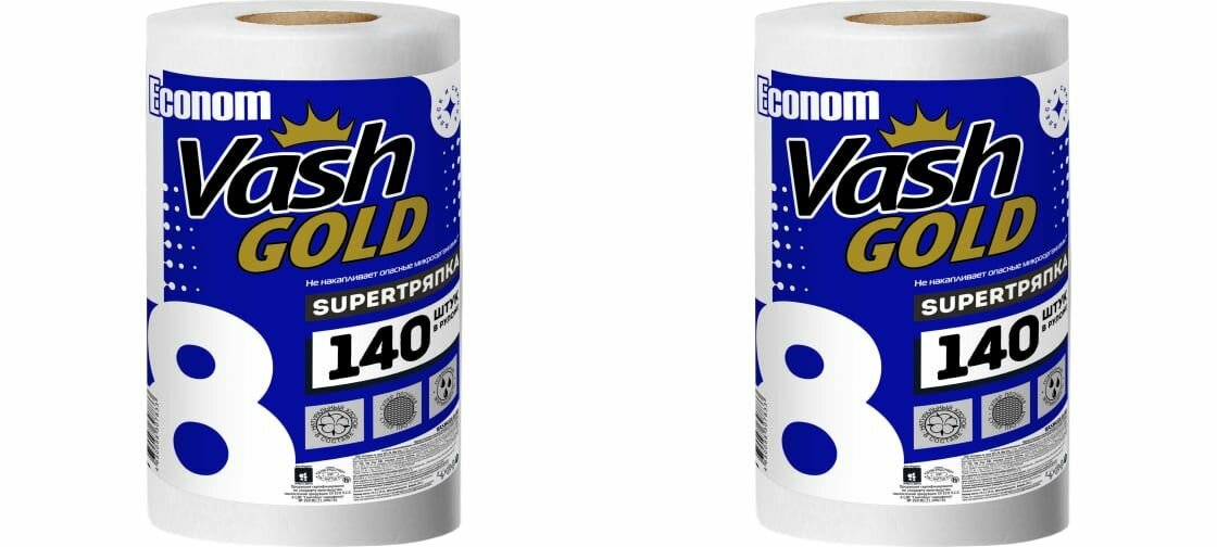 Vash Gold Econom тряпка, в рулоне, 140шт, 2 уп