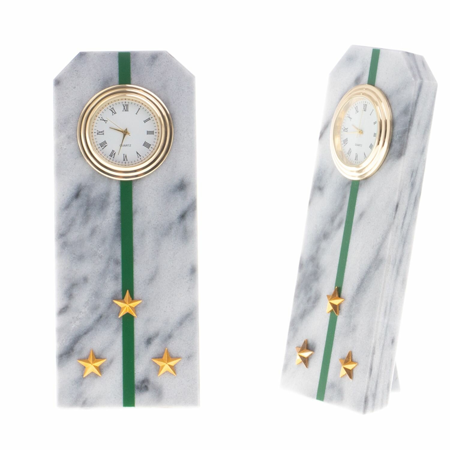 Часы "Погон старший лейтенант ПС ФСБ" из мрамора