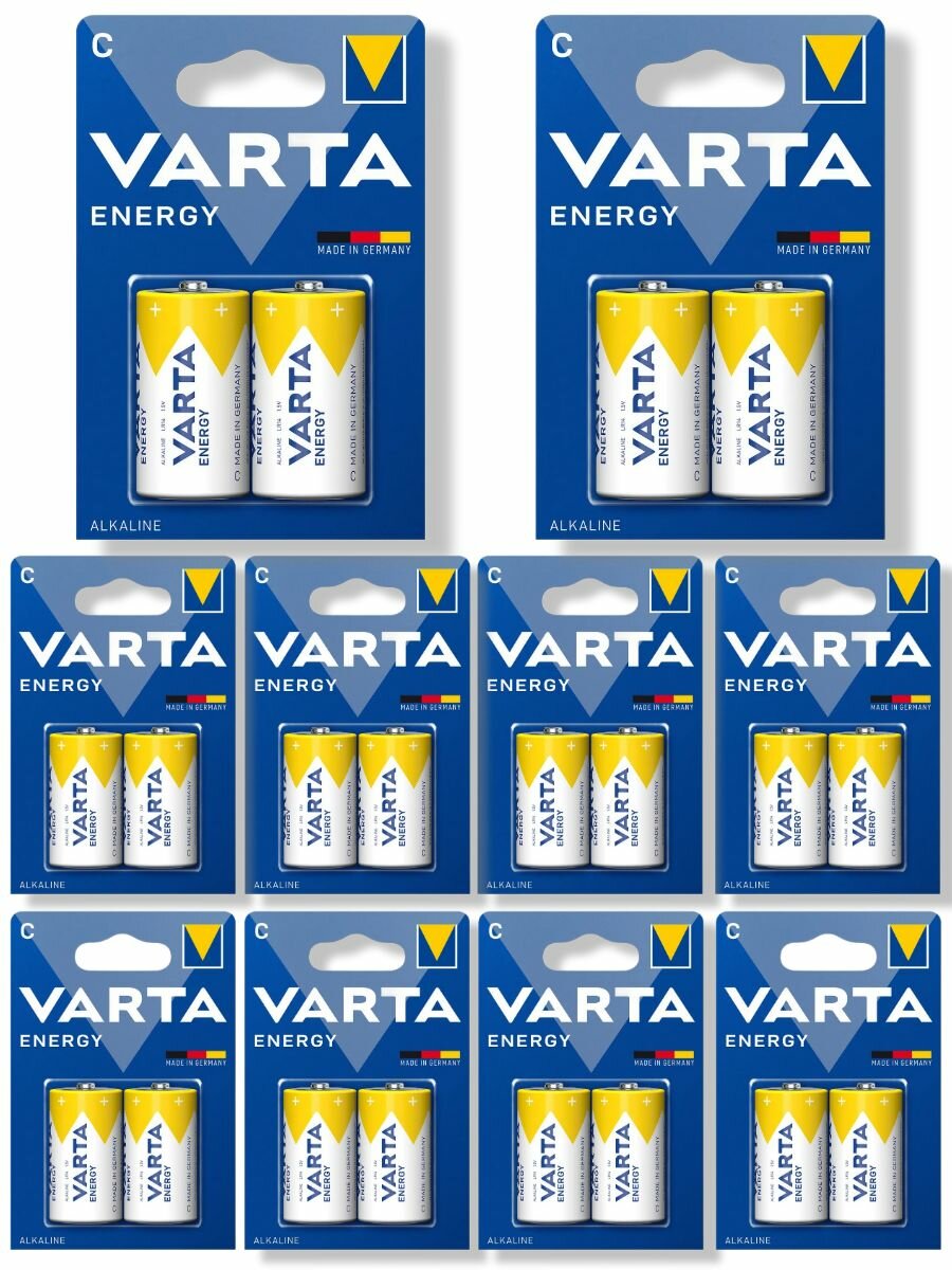 Батарейки VARTA ENERGY C / LR14 / R14, тип C, 1,5v, щелочные, 20 шт