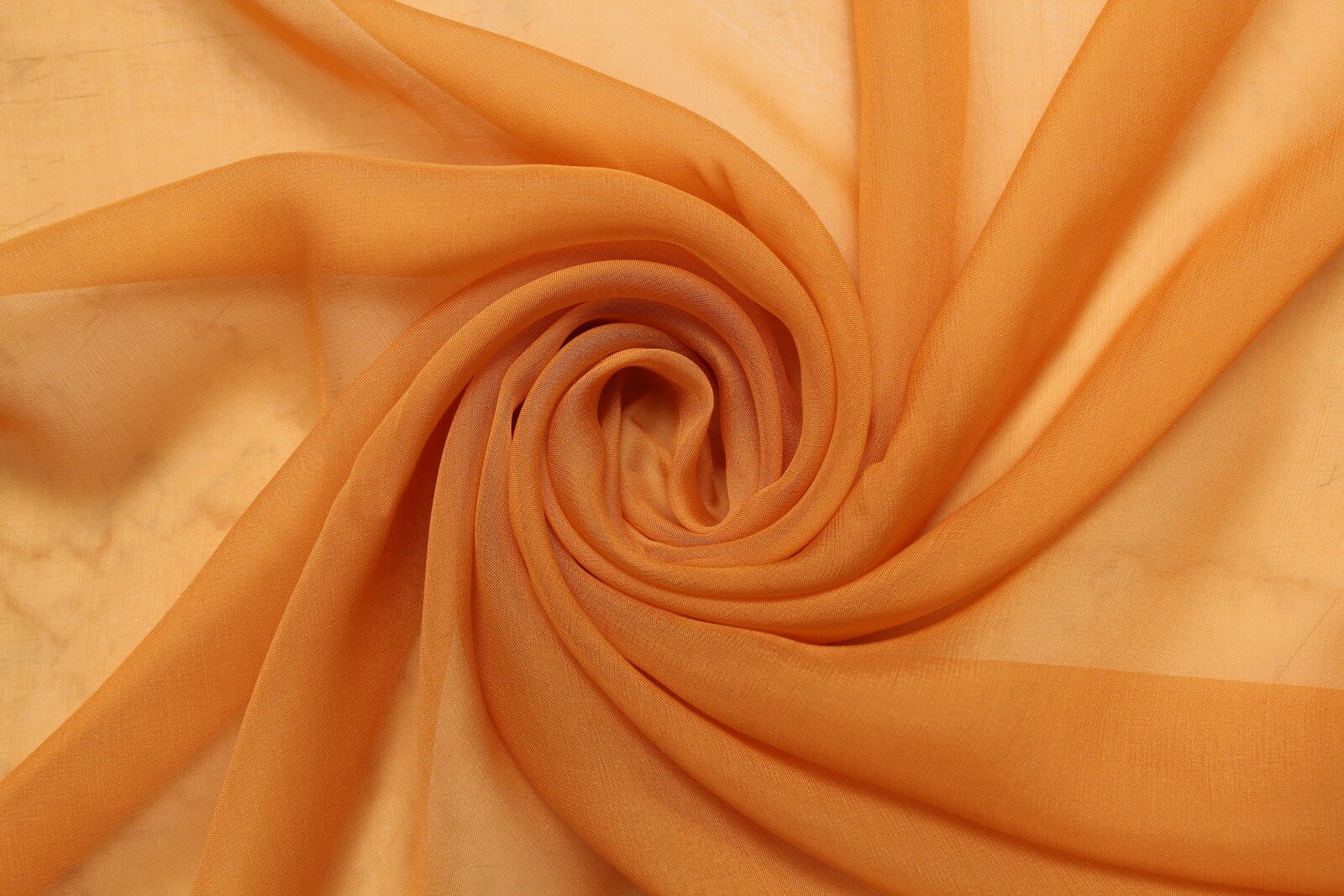 Ткань Шелк-шифон яркий желток, ш134см, 0,5 м