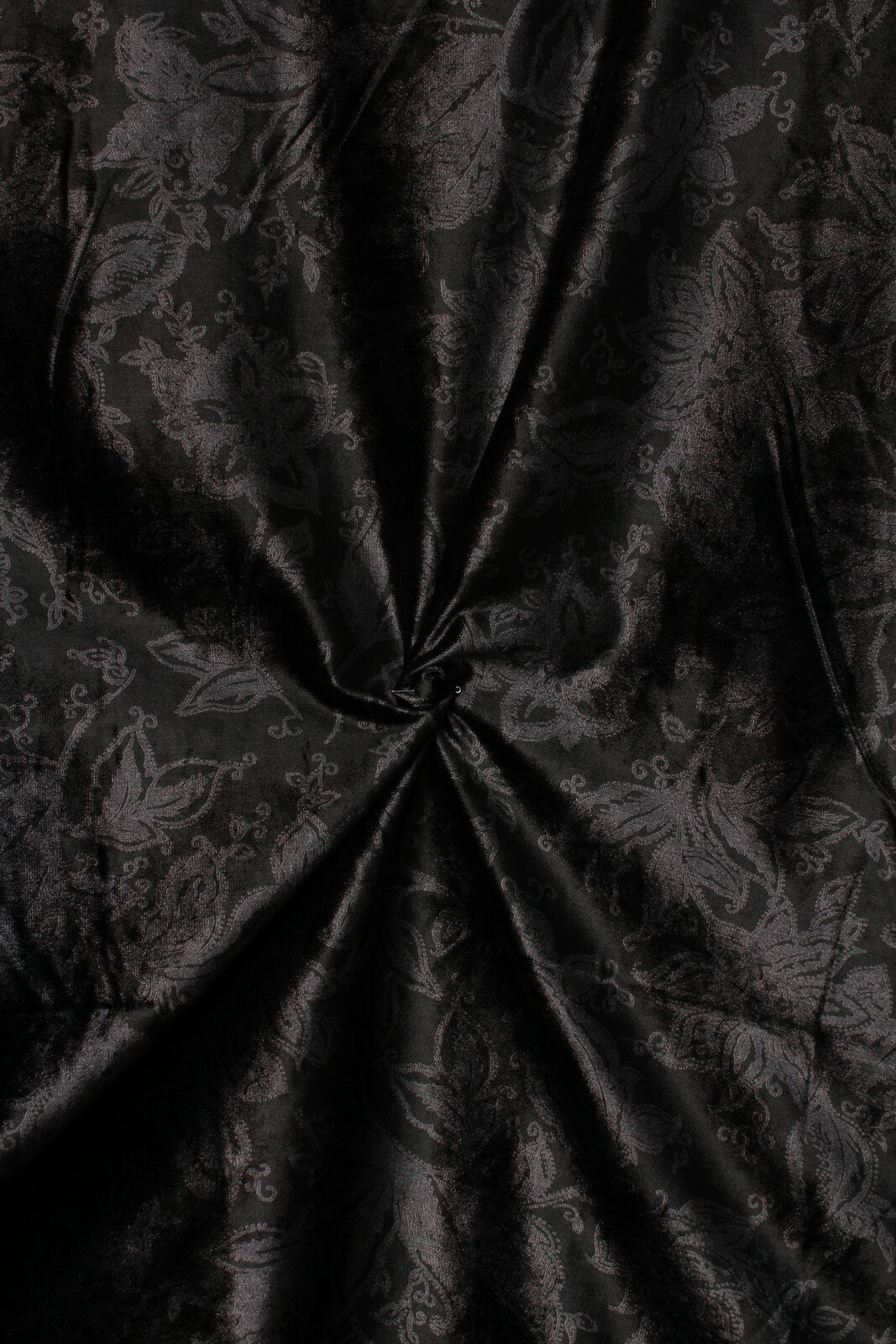 Ткань Бархат-стрейч набивной серый с чёрным, ш120см, 0,5 м