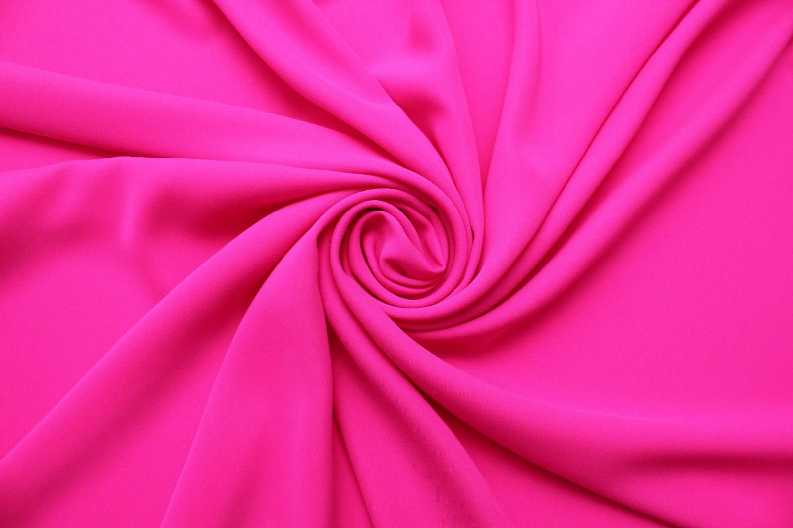 Ткань Креп-стрейч плательный ярко-розовый, 390 г/пм, ш138см, 0,5 м
