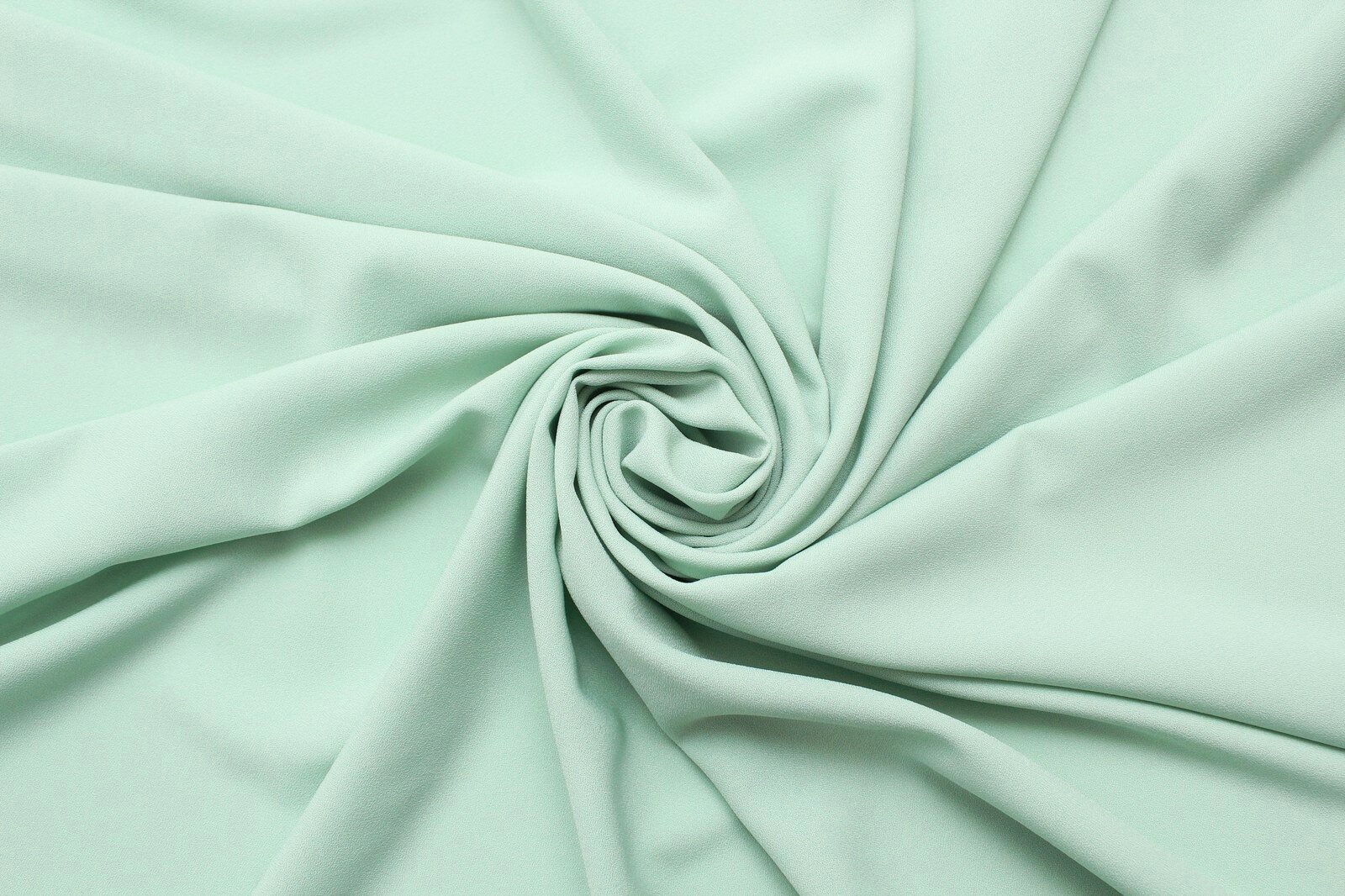 Ткань Креп стрейч плательный мятно-фисташковый, 190 г/пм, ш148см, 0,5 м