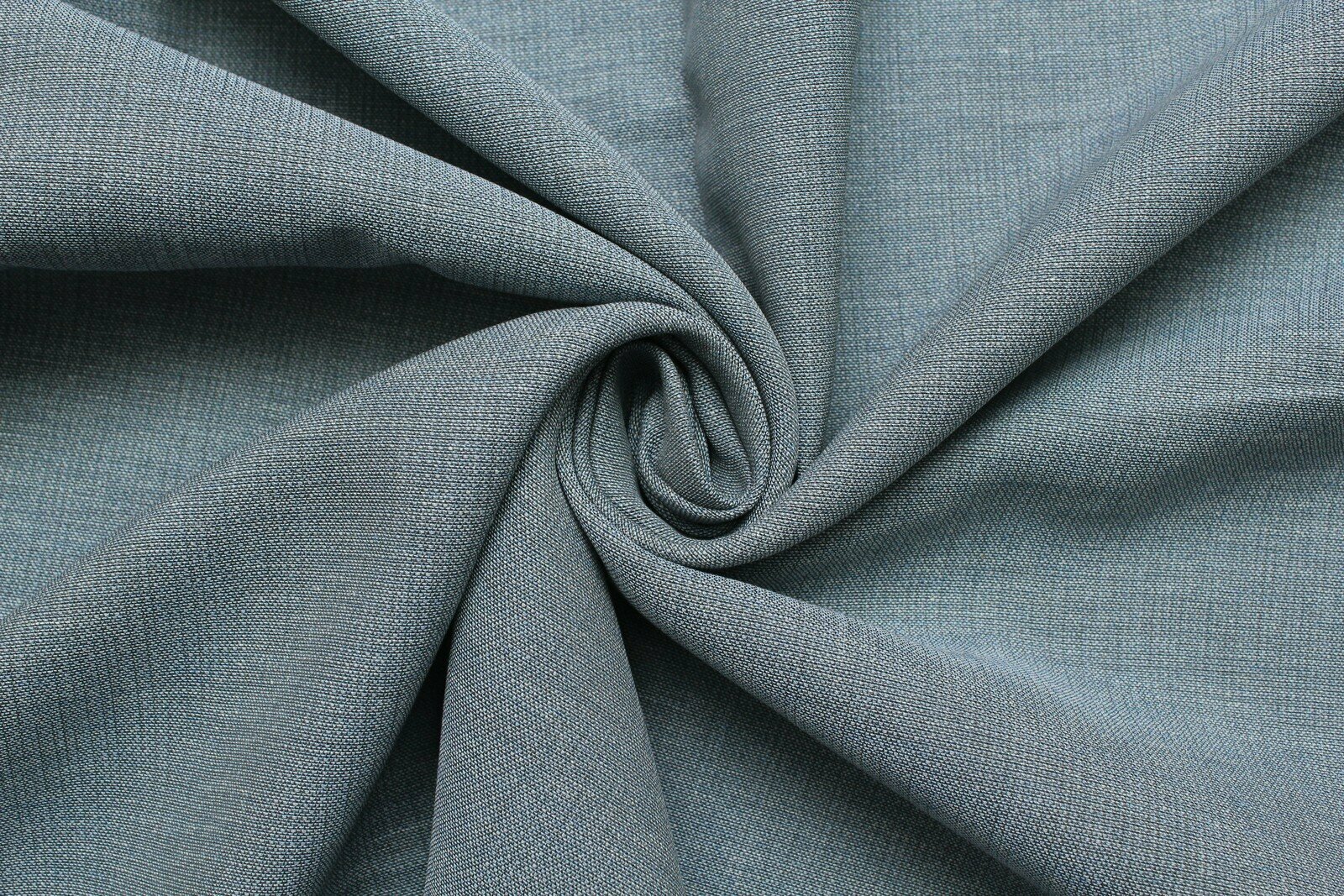 Ткань костюмная двухслойная серо-бежевая на серо-голубом меланже, ш150см, 0,5 м