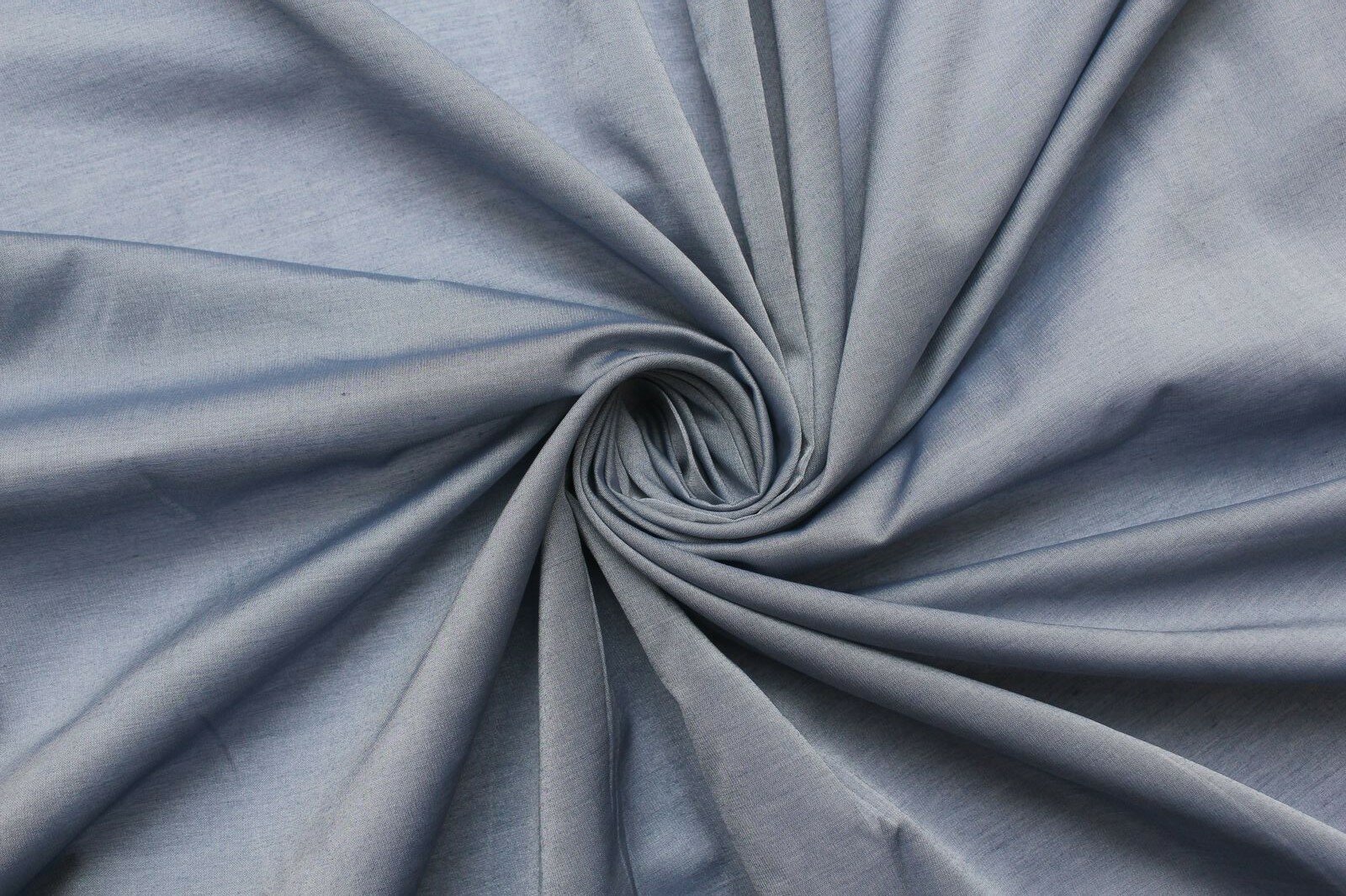 Ткань Хлопок-перламутр-вуаль голубовато-серебристый, ш144см, 0,5 м