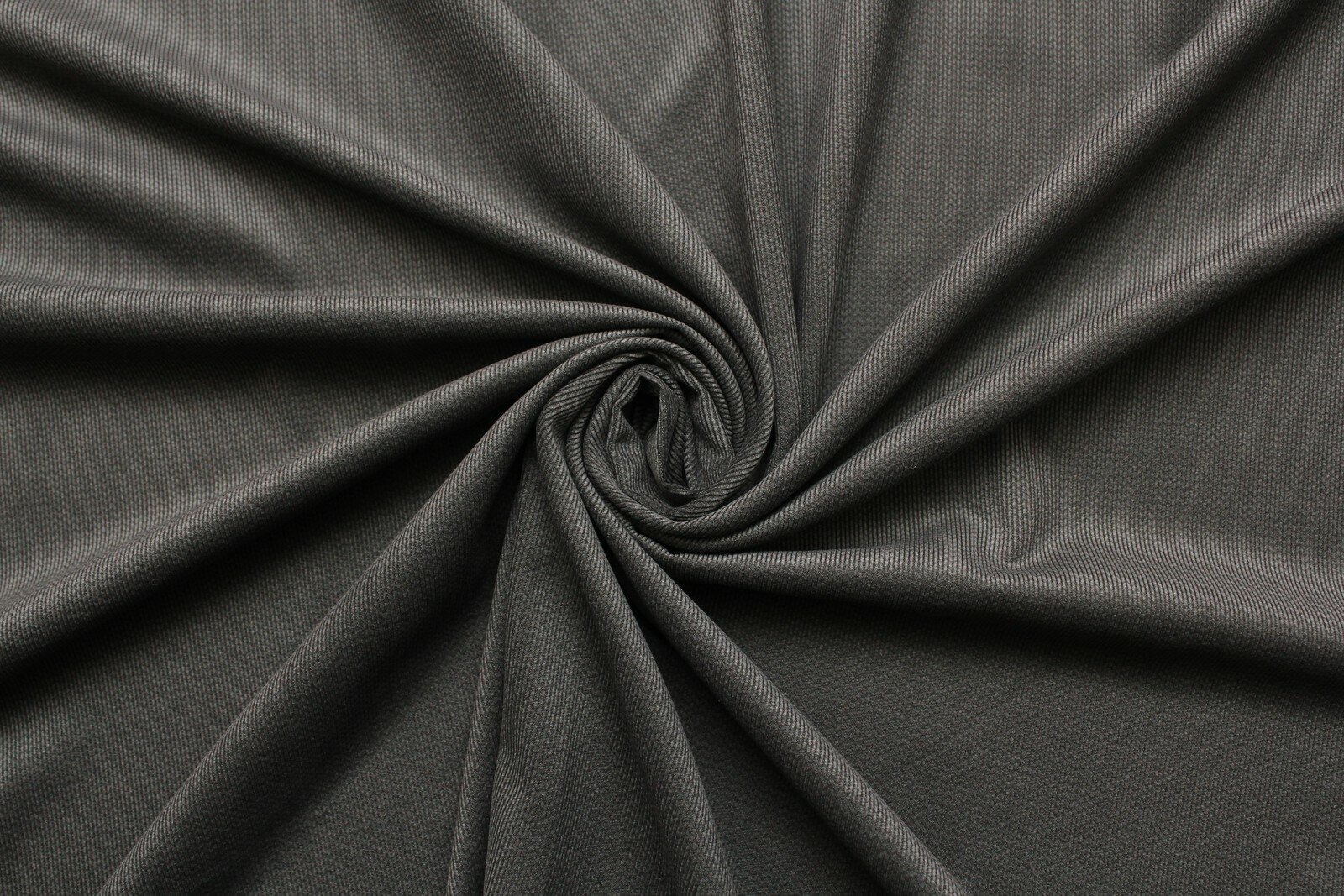 Ткань Микровельвет серо-ментоловый тёмный с мелким рубчиком и узором в ёлочку, ш146см, 0,5 м