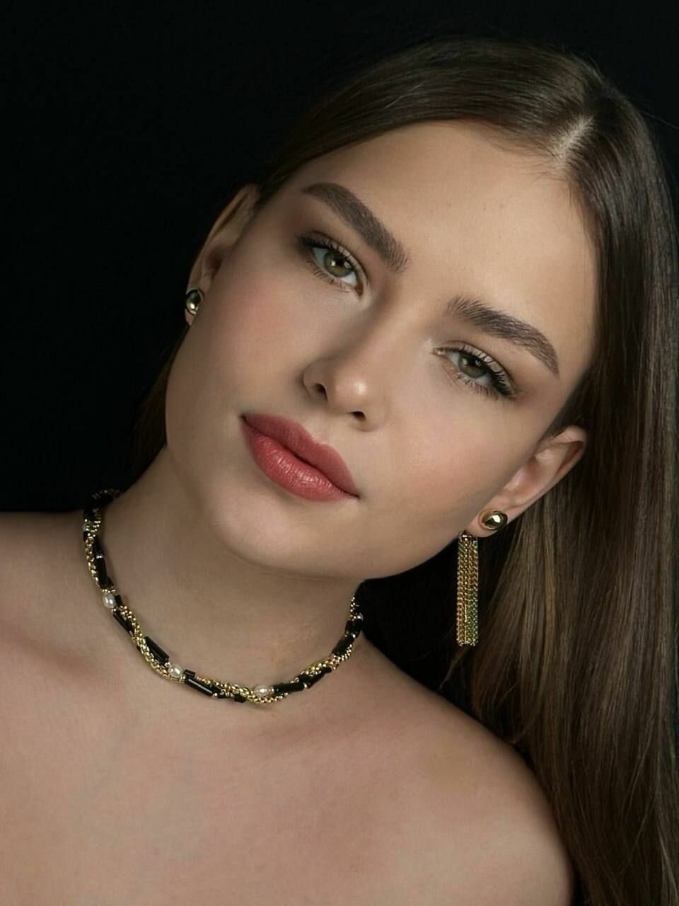 Колье, агат