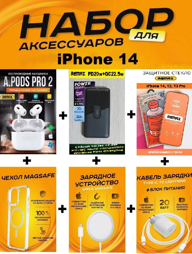 Подарочный набор Аксессуаров для iPhone 14