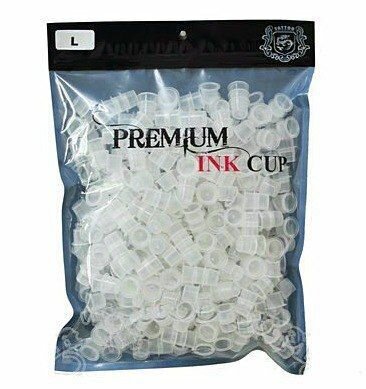 Тату колпачки под краску, eмкости для пигментов, капсы для татуажа Premium ink cup 15мм, 400 шт