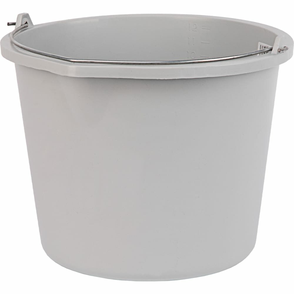 Строительное усиленное пластмассовое ведро MATRIX 12 л 81409, пластиковая