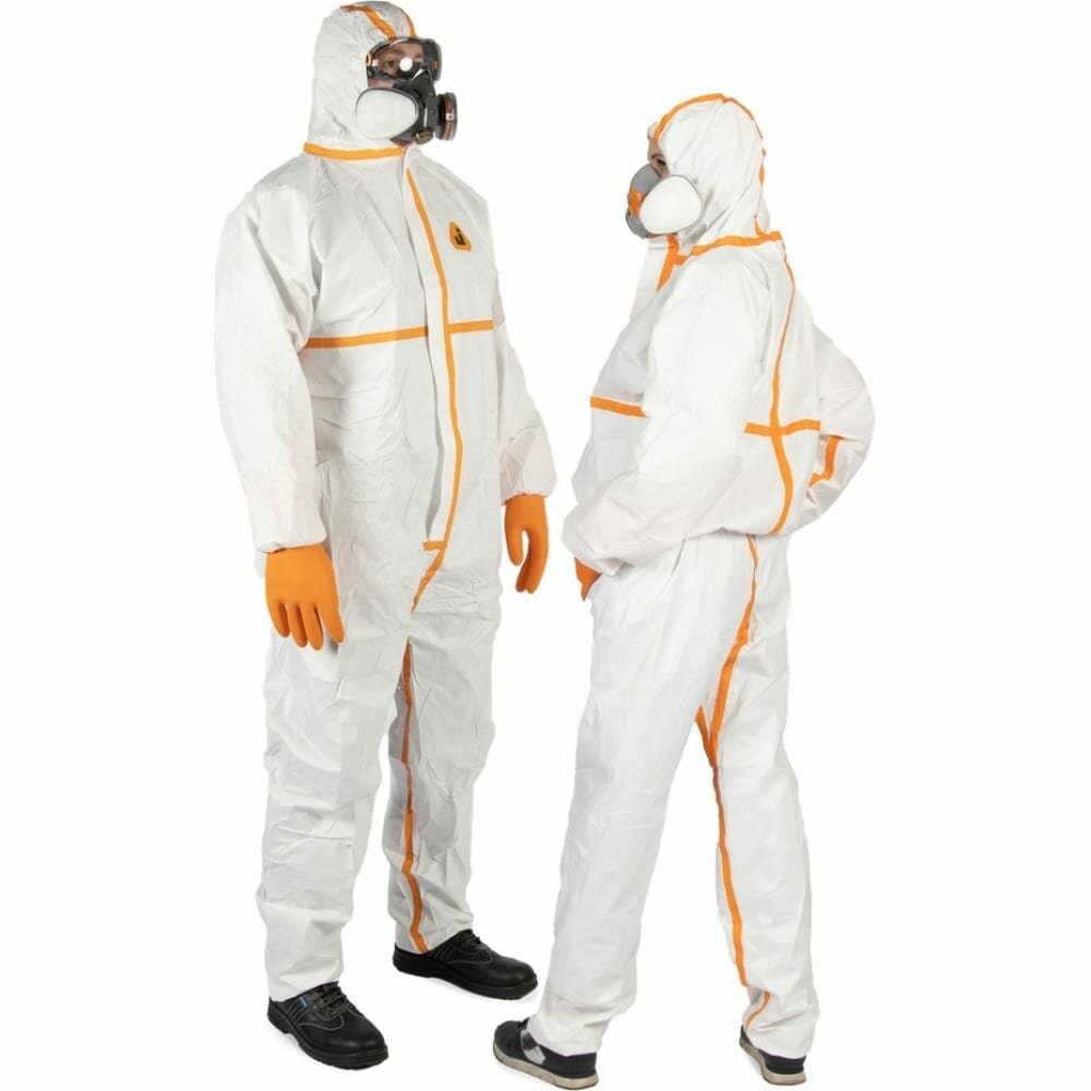 Jeta Safety Комбинезон химзащиты (4 тип), плотн.65 г/м, с проклеенными швами, разм. L/50-52, JPC-70-L
