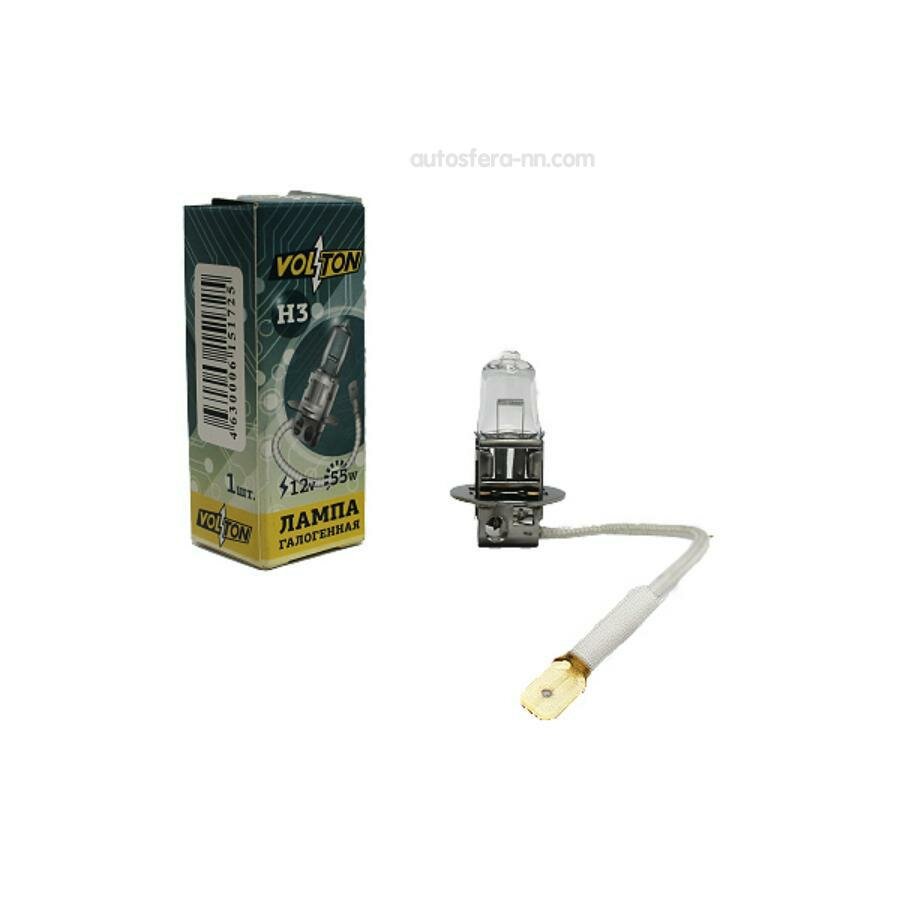 VOLTON VLT1306 Лампа галогенная H3 12В 55 Вт Рk22s "VOLTON"