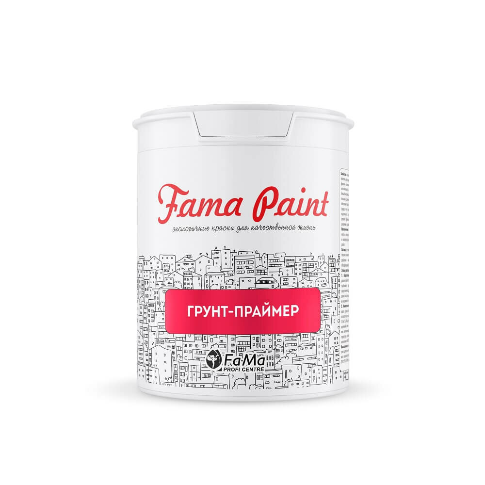 Грунт-Праймер Fama Paint 9л Водоразбавляемый Акриловый для Внутренних Работ / Фама.