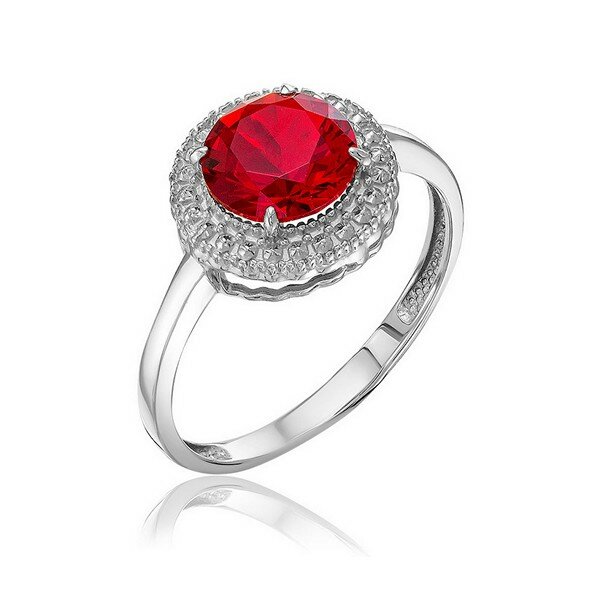 Кольцо, серебро, 925 проба, фианит