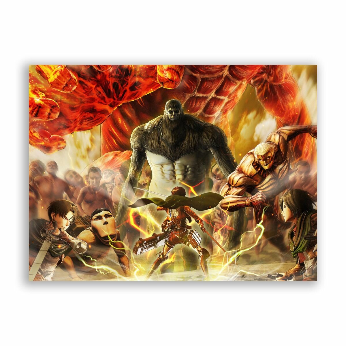 Постер, плакат на бумаге / Атака Титанов / Размер 40 x 53 см