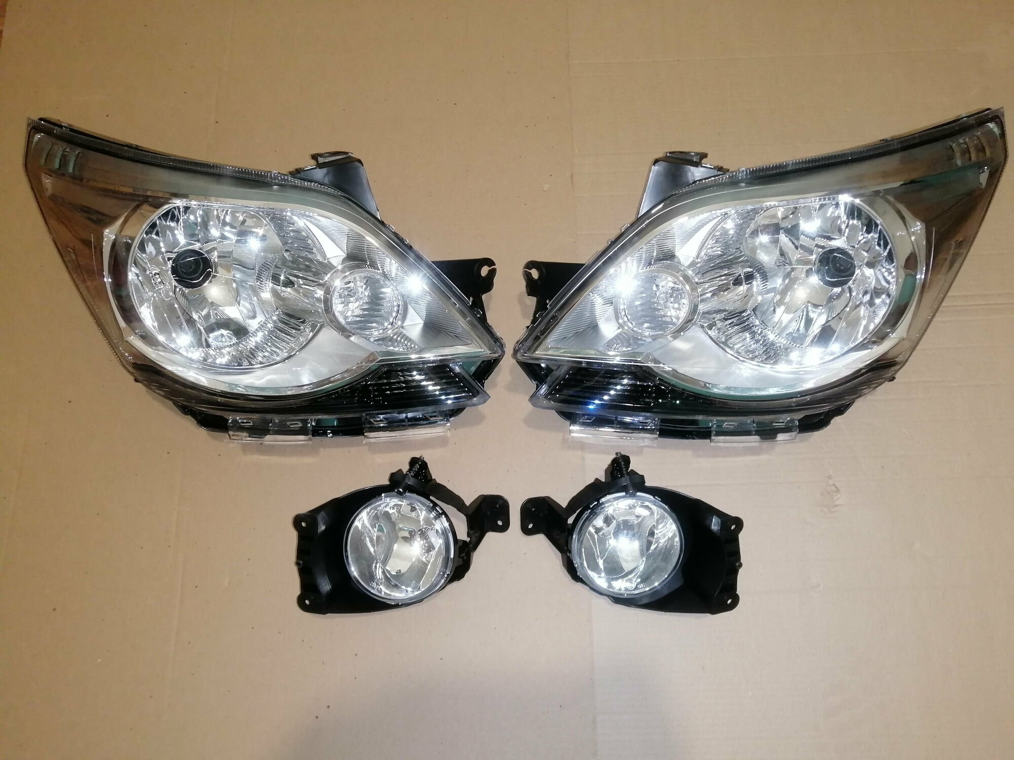 Фары с туманками шевроле кобальт CHEVROLET COBALT RAVON R4N комплект оптики.