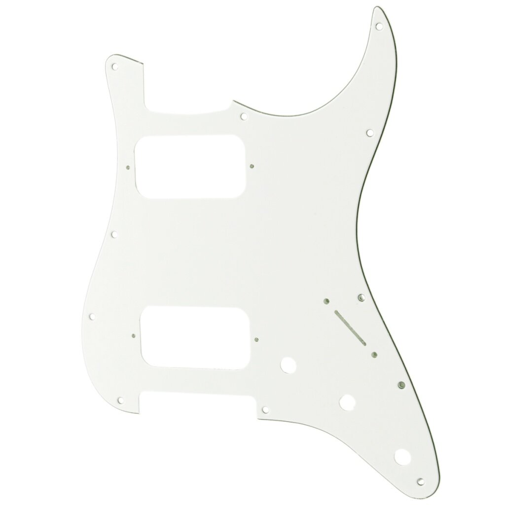 MX2248WH Пикгард для электрогитары Fender Stratocaster HH, 3 слоя, белая, Musiclily