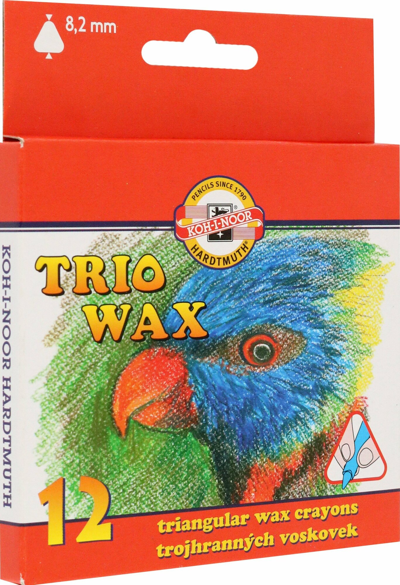 Мелки восковые Trio, 12 цветов