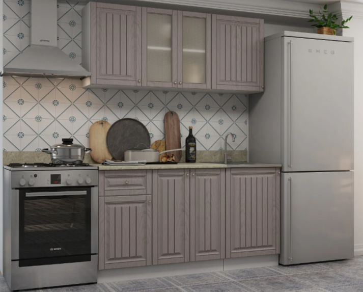 Кухонный гарнитур, кухня, готовый комплект Хозяюшка 1,5 м Трюфель