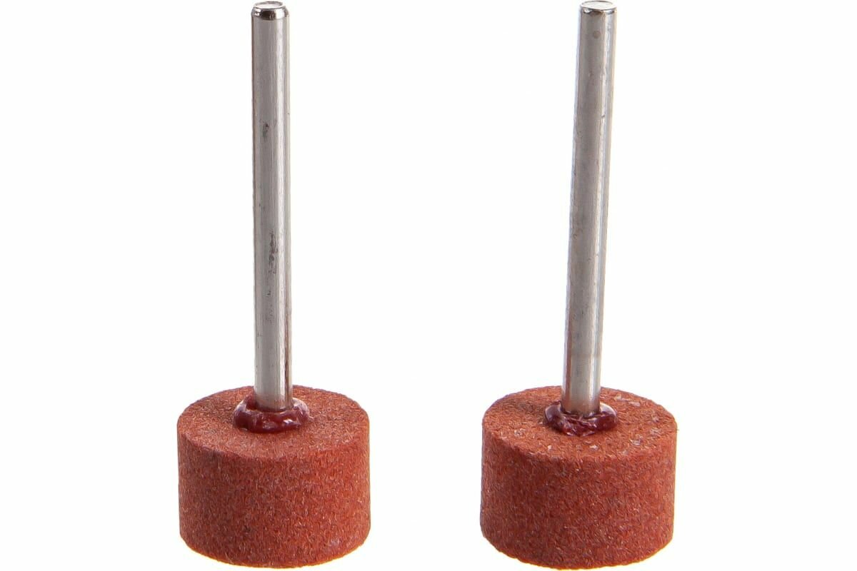 Шлифовальный абразивный круг Зубр на шпильке P 120 d 15x10x3.2 мм L 45 мм 2 шт.