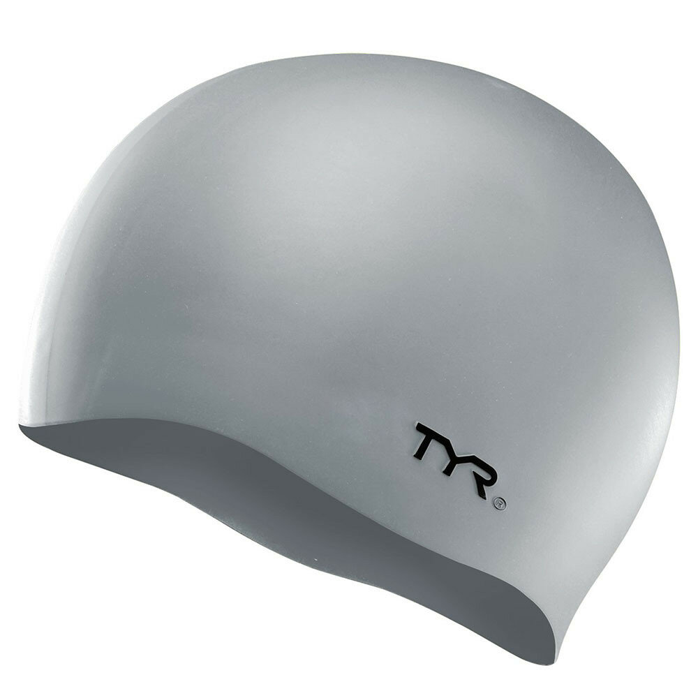 Шапочка для плавания Tyr Wrinkle Free Silicone Cap, Lcs-040, серый (senior)