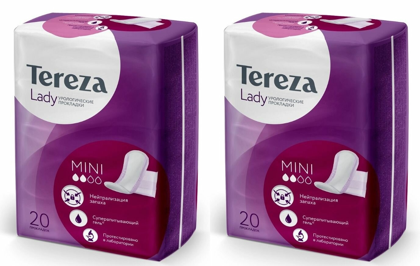 TerezaLady Прокладки урологические Mini , 20 шт/уп, 2 уп