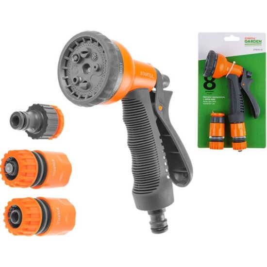 Пистолет-распылитель Startul 8-позиц.+набор фитинга GARDEN ST6010-10