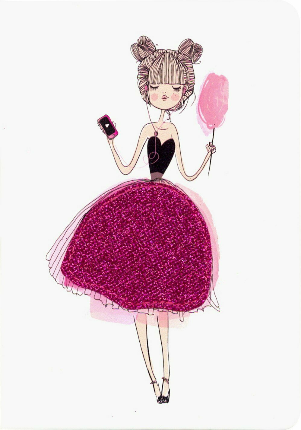 Блокнот "Get Glitter! Дизайн 4" (80 листов, B6, линия) (БГЛ6802977)