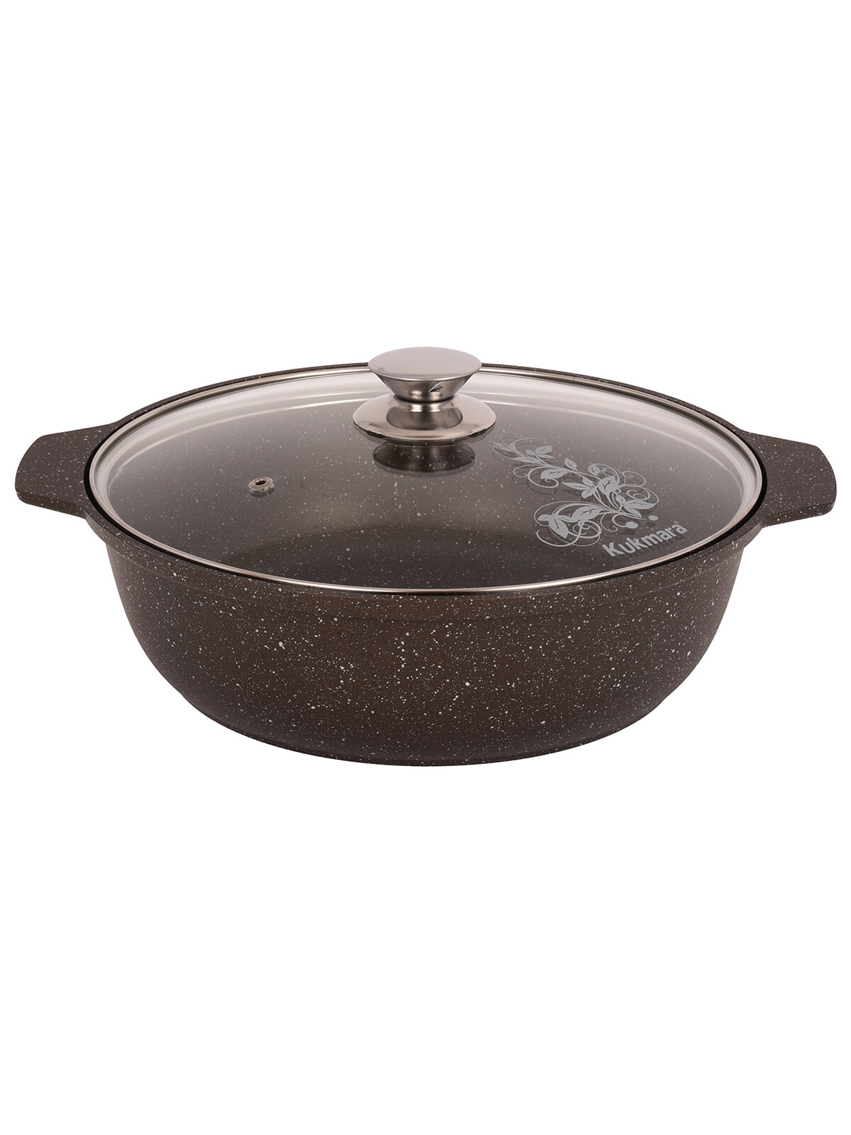 Кастрюля-жаровня с крышкой Kukmara Мрамор антипригарная, 3 л