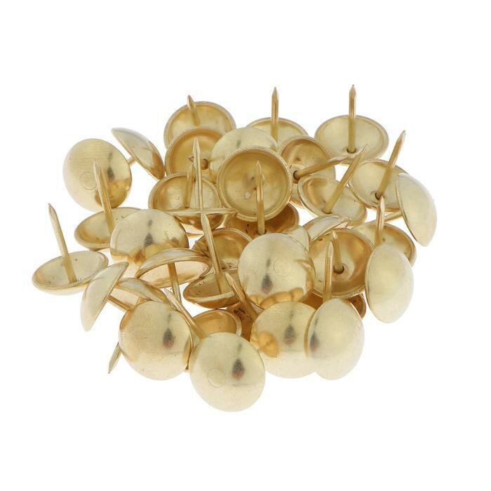 Гвозди декоративные, 19х22 мм, цвет золото, в упаковке 200 шт.