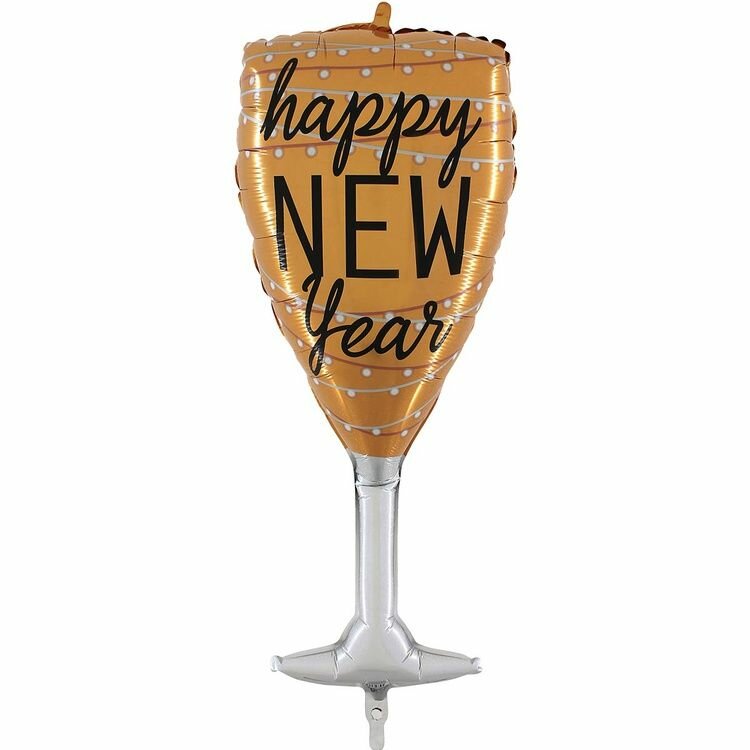 Фольгированный шарик HNY Бокал шампанского