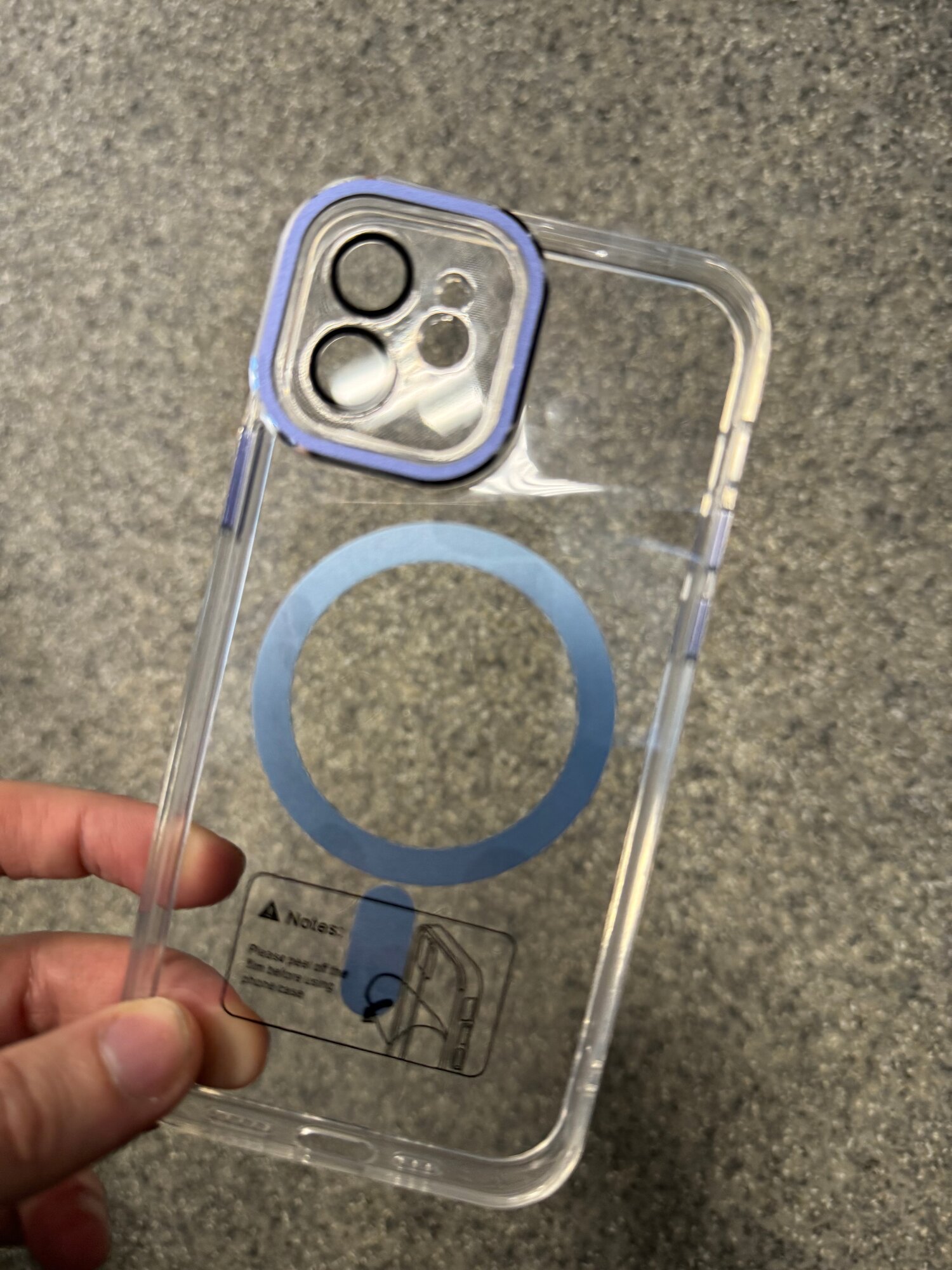 Чехол панель накладка бампер MyPads Brum для iPhone 12 (простой, обычный) тонкая пластиковая крышка с защитой задней камеры и Macsafe прозрачная г.