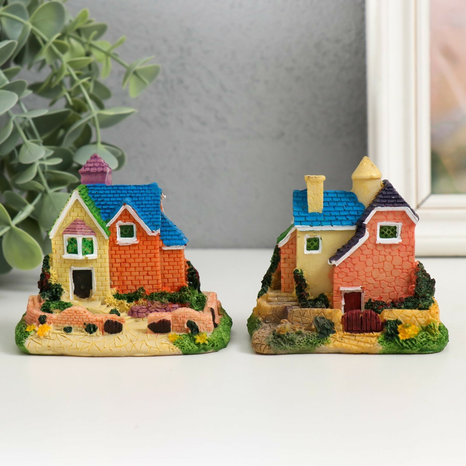 Фигурка для флорариума полистоун «Загородный коттедж», 8×6×7.5 см, микс