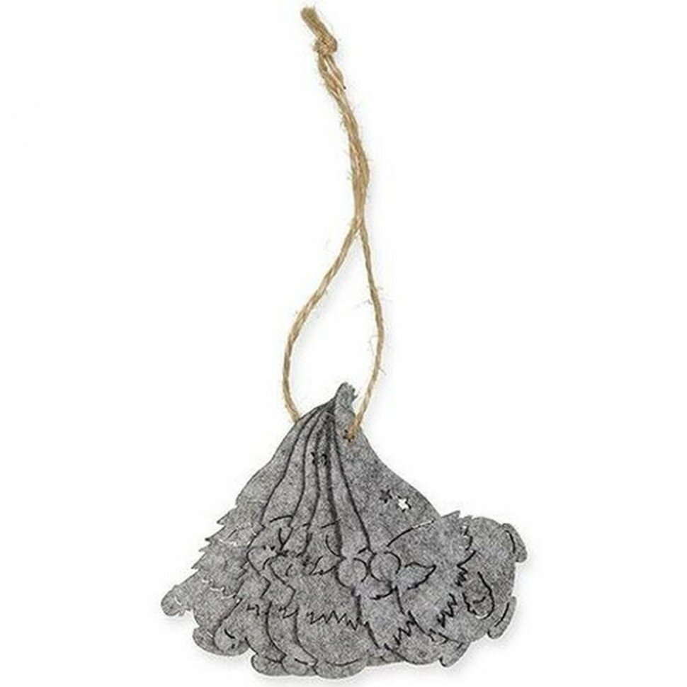 Efco 3486286 Набор декоративных подвесок из фетра "Гномы в колпачках", 4.5 x 7.5 см