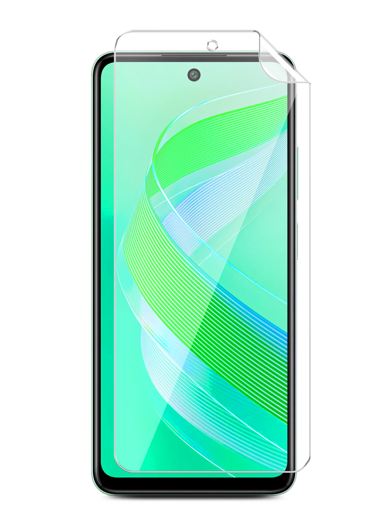 Защитная пленка для Infinix HOT 40i, Smart 8, Smart 8 Plus, Smart 8 Pro на Экран прозрачная гидрогелевая силиконовая клеевая основа полноклеевая, Miuko