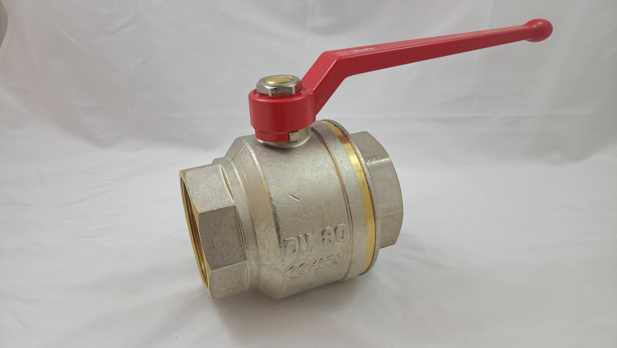 Danfoss 065B8214 - Латунный шаровой кран Danfoss с внутренней резьбой UNI ISO 7/1 Ду 80 мм, PN 40 бар